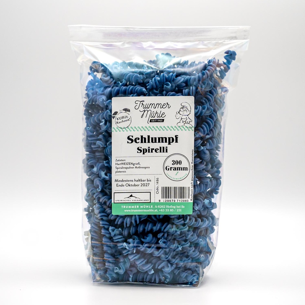 Blaue Spirelli (Schlumpf Spirelli) 300g | Vulkanlandmanufaktur